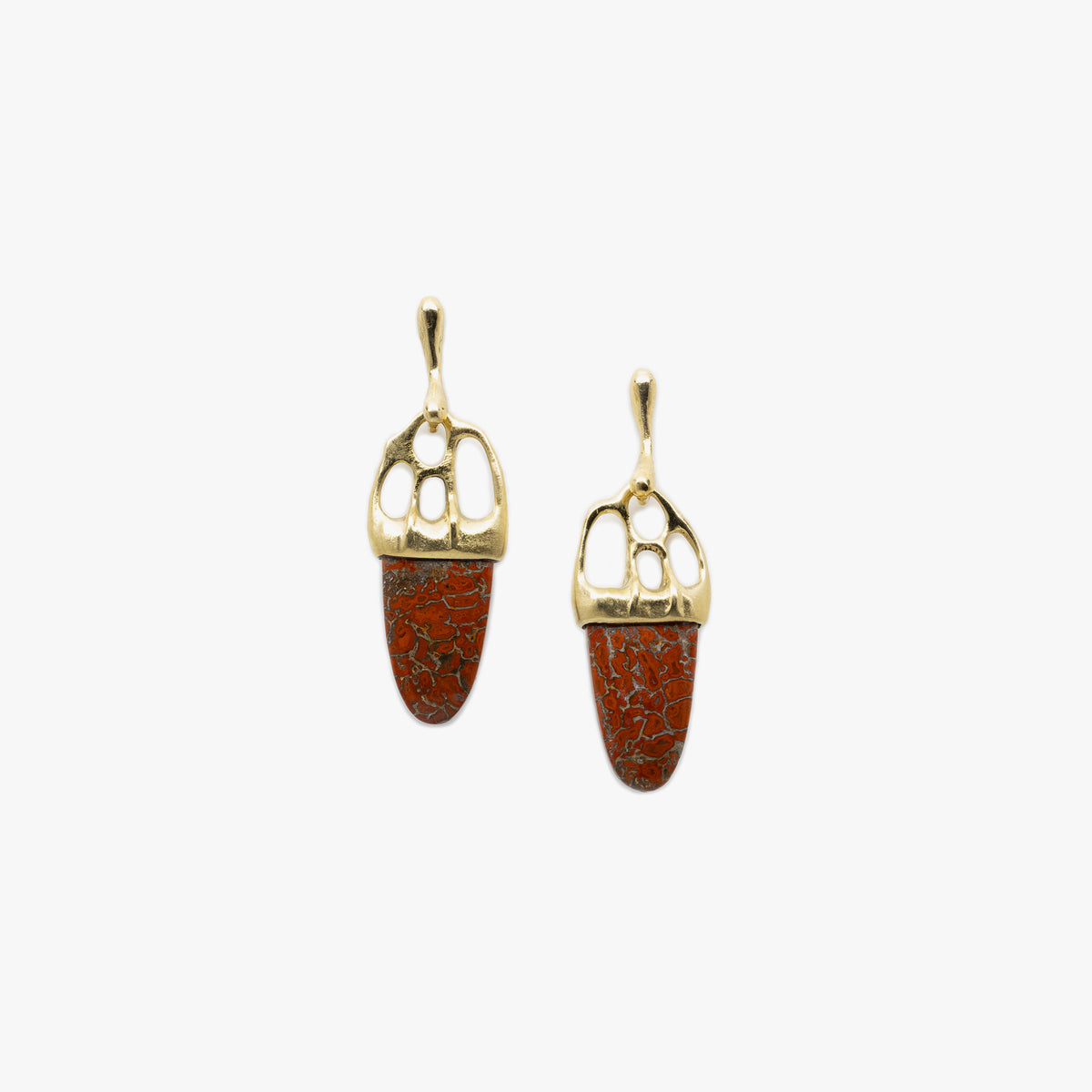 Dinosaur Bone Grotto Earrings I – Kirsten Muenster Jewelry